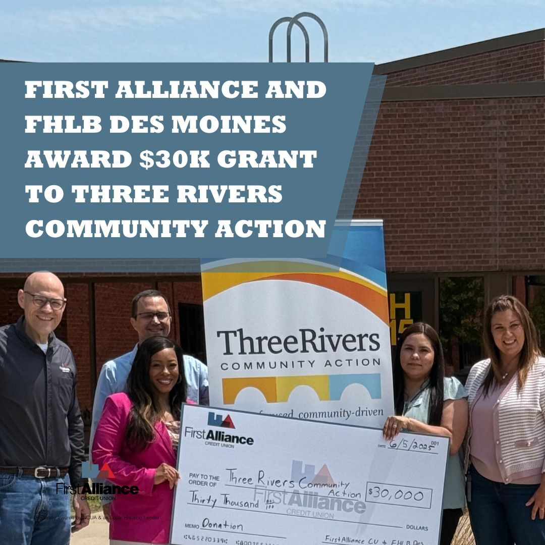 First Alliance and FHLB Des Moines Award $30K Grant to Three Rivers Community Action